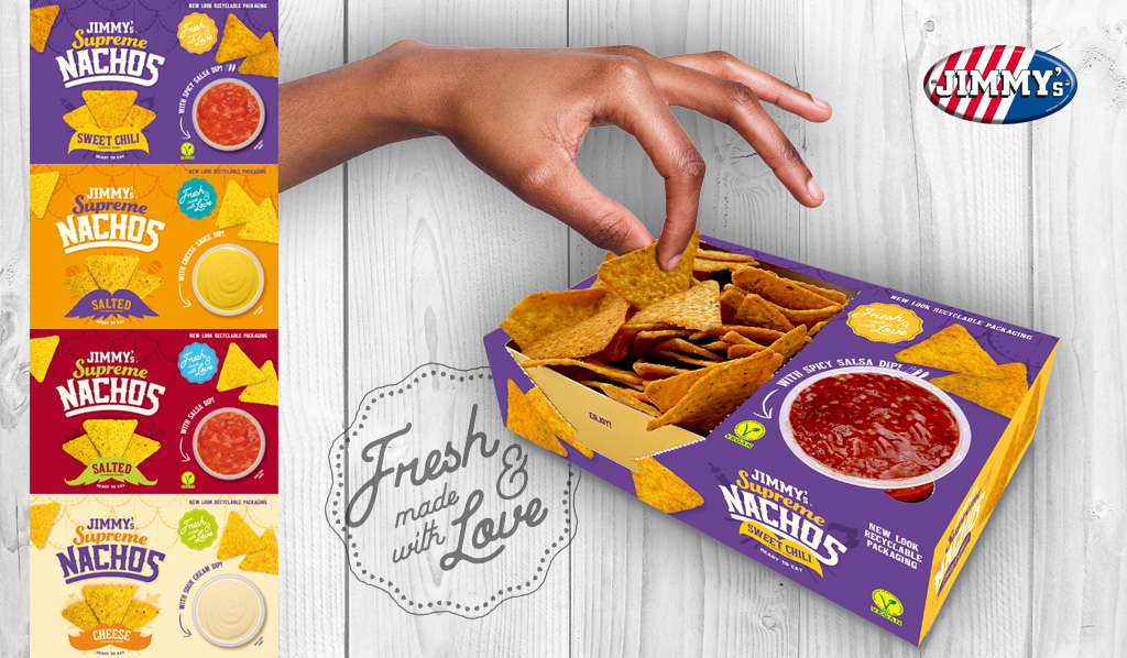 JIMMY's lanceert nieuwe duurzame verpakking en smaken Nacho to Go™